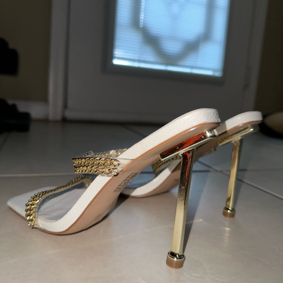 Simmi London | Shoes | Simmi London Whitegold Chain Stiletto High Heels ...